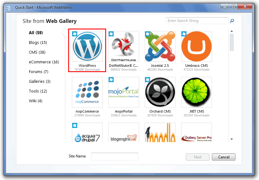 How to install WordPress on Localhost using WebMartix