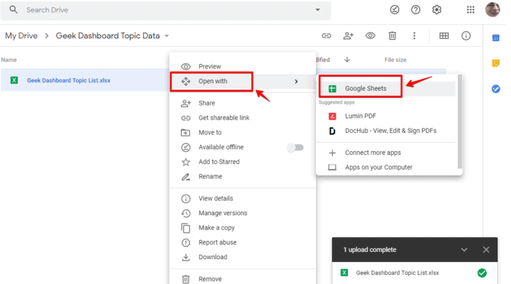 How to Convert Microsoft Excel Spreadsheet (XLS) to Google Sheets