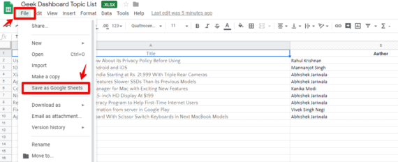 How to Convert Microsoft Excel Spreadsheet (XLS) to Google Sheets
