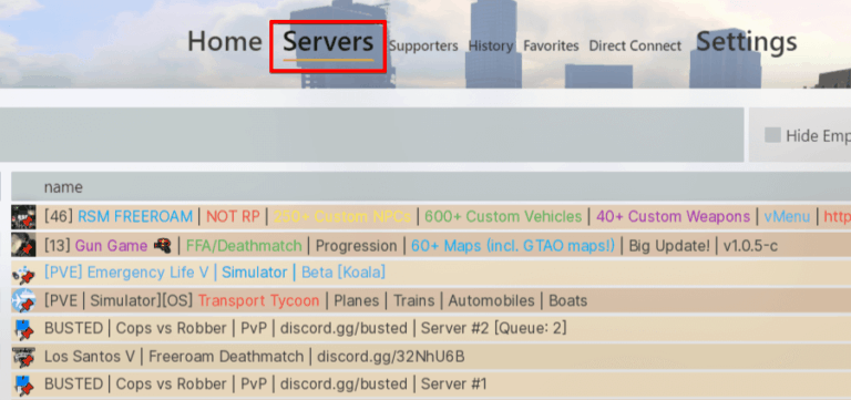 How to Join Custom Servers in GTA 5