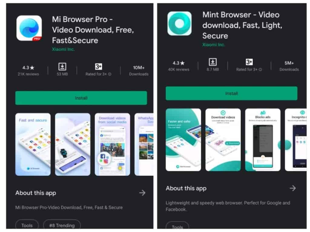 Xiaomi Updated Mi Browser, Mi Browser Pro, Mint Browser to Address ...