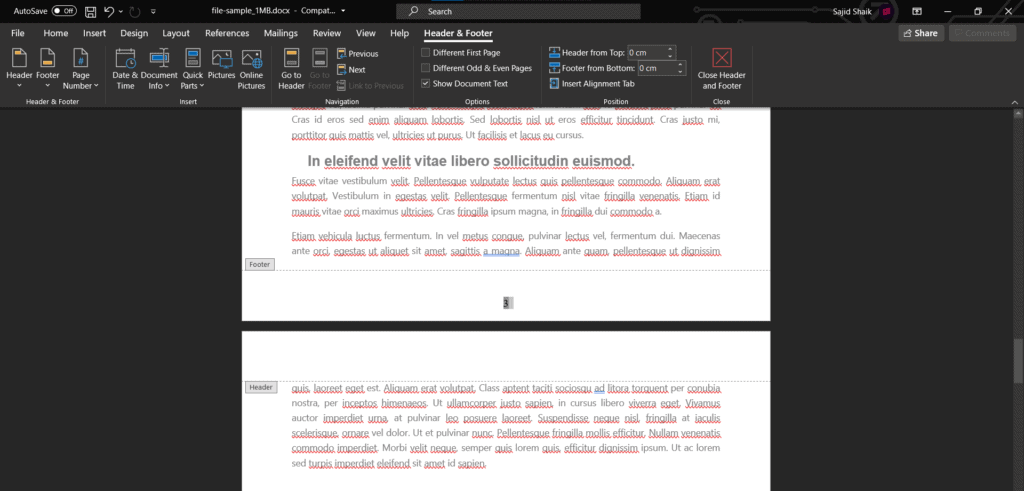 How to Insert, Delete, and Change Page Numbers in Word