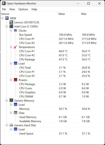 How to Quickly Check CPU Temperature in Windows 11 (°C or °F)