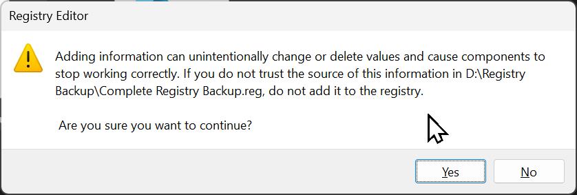 How to Quickly Backup and Restore Windows Registry